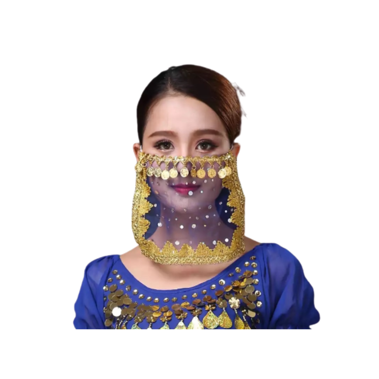 Belly Dancer Face Veil (Dark Blue) [Rental for 4 days] – Partymix